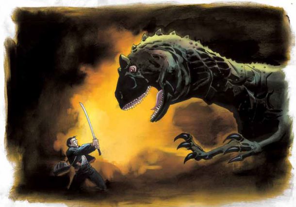 T-Rex vs Samurai by RJ Palmer : r/ImaginaryDinosaurs